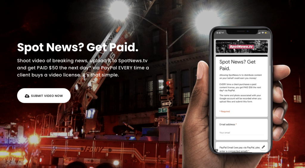 Spot News? Get Paid. - Spot News? Get Paid.